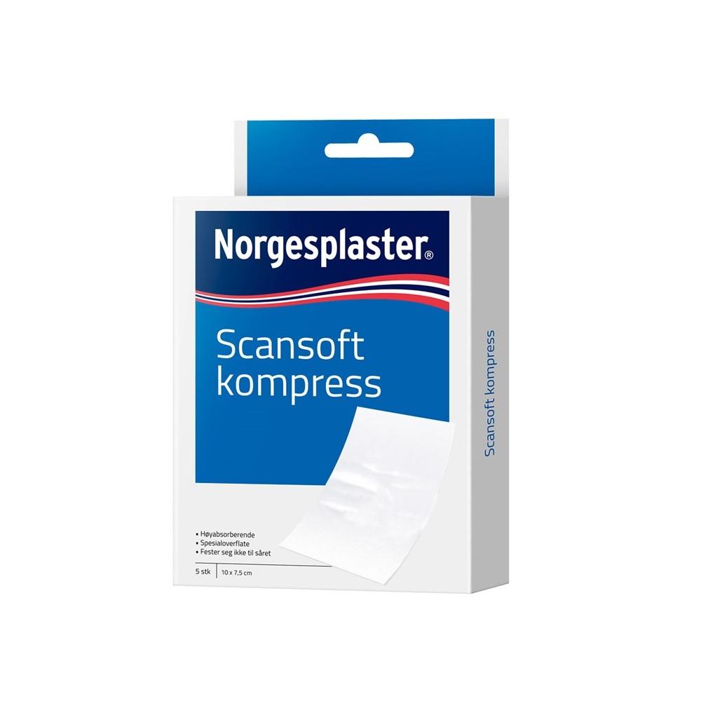 SCANSOFT KOMPRESS 10X7,5CM 5 STK - ApotekDirekte.no