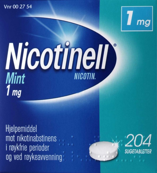 NICOTINELL SUGETABLETT 1MG MINT 204 STK - ApotekDirekte.no