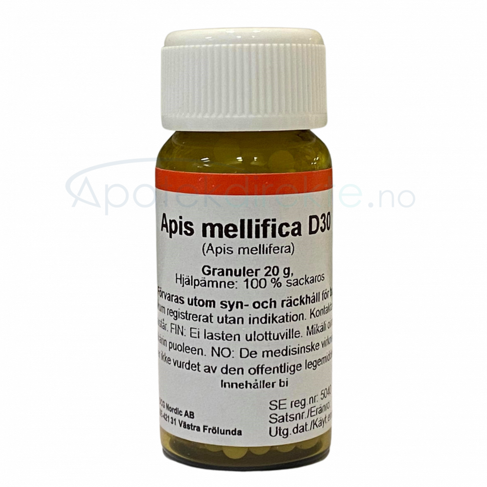 Apis mellifica D30 20 gram piller - ApotekDirekte.no